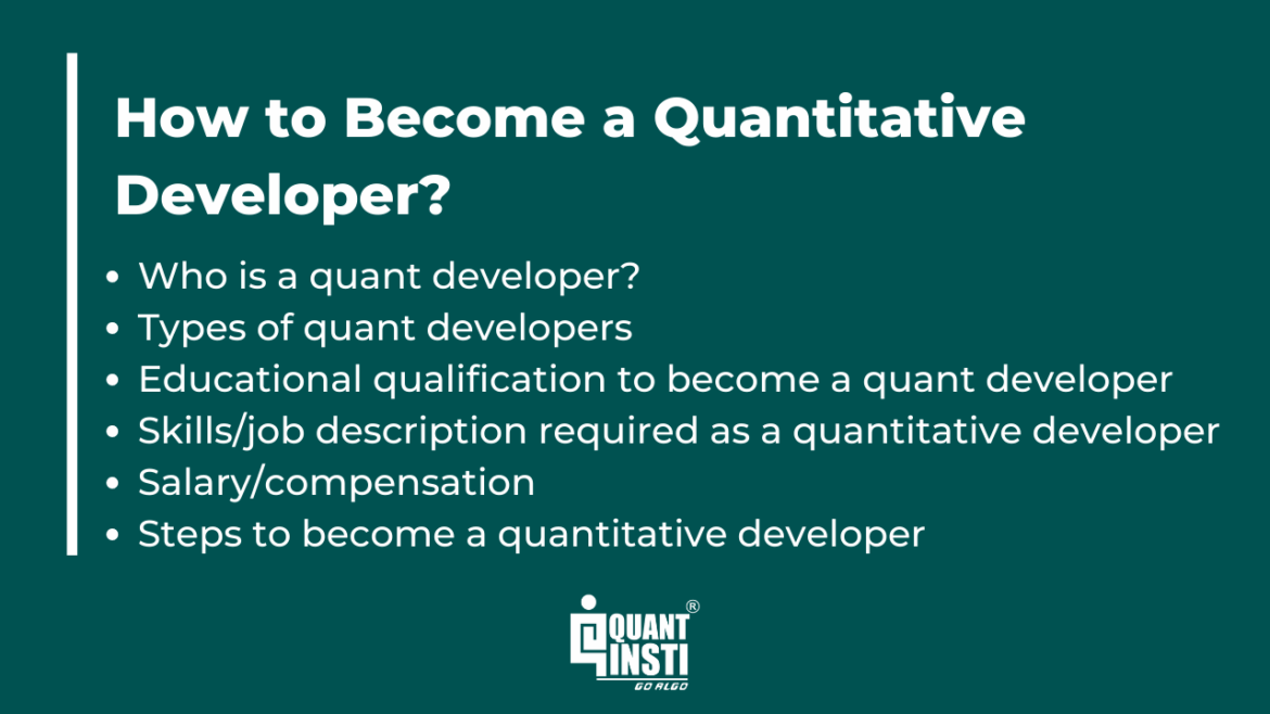 What are Quantitative Developers? - C++ for Quants